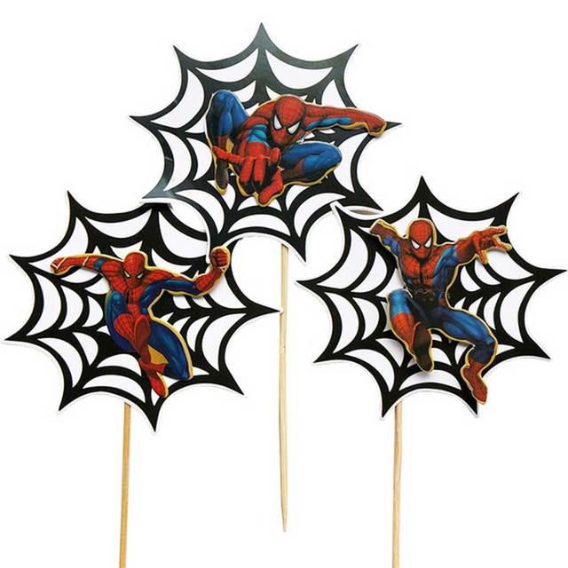 christmas home decor Spider 4th Birthday Cake Topper Spiderman Happy 4s ...