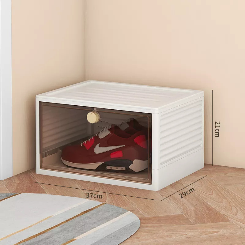 【Fan boxx 】Shoe Storage Box Clear Plastic Stackable Shoe Organizer for ...