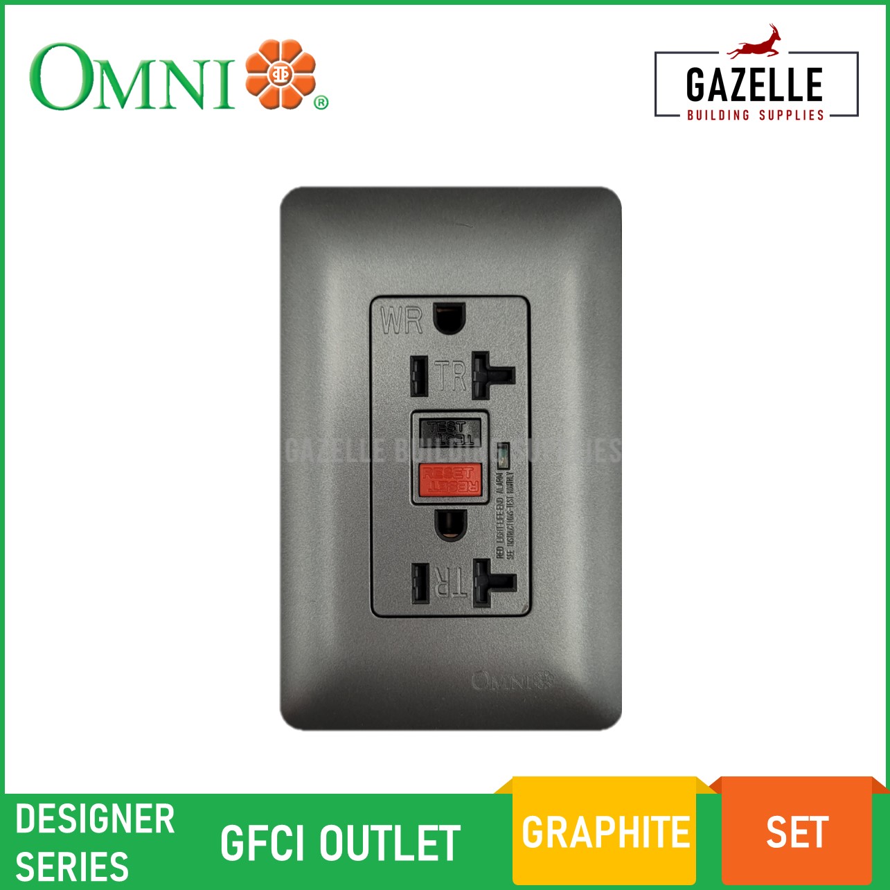 Omni Designer Series GFCI Outlet Graphite DGFCI-201G | Lazada PH