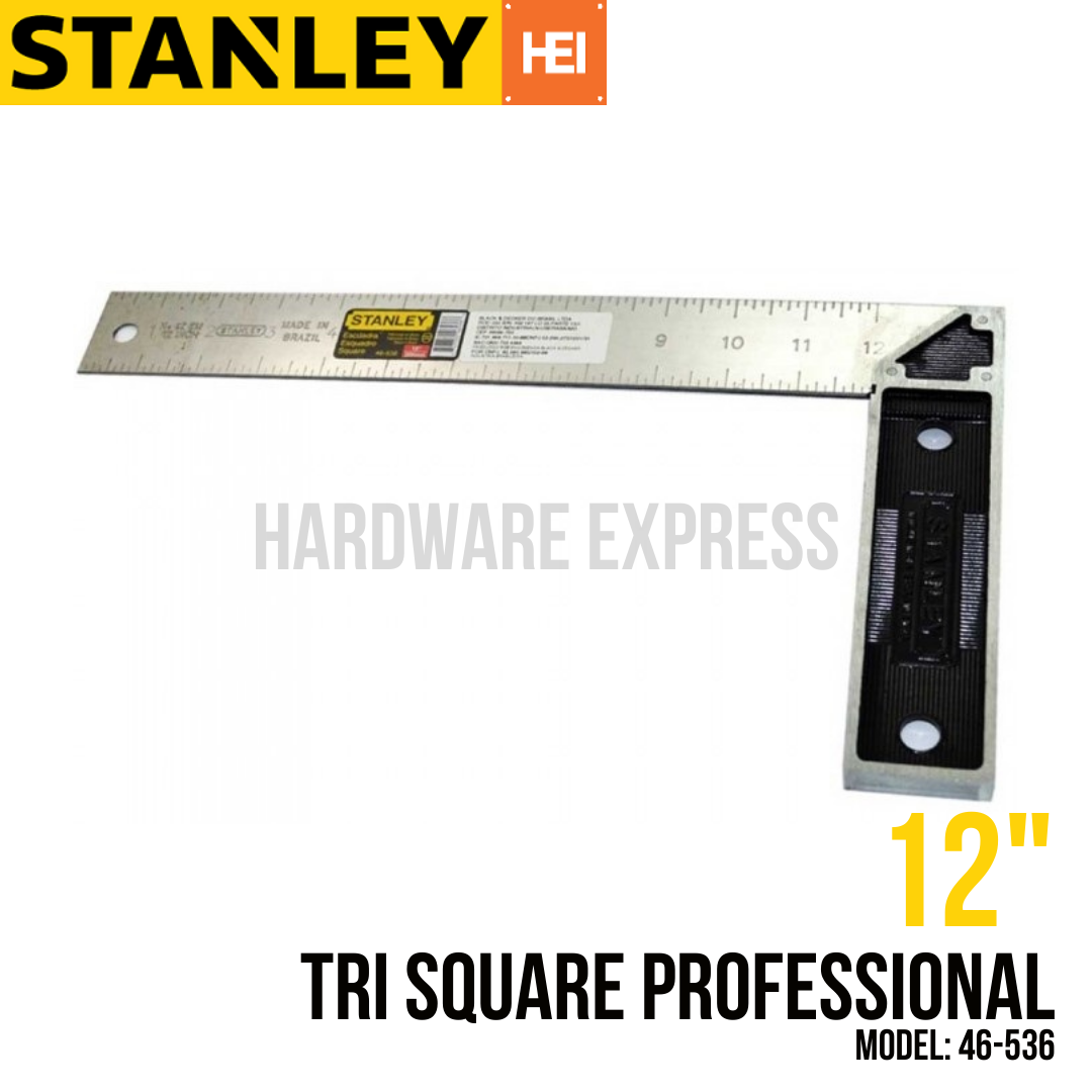 Stanley Try Square Professional 6" 46-530 / 8" 46-532 / 10" 46-534 / 12 ...