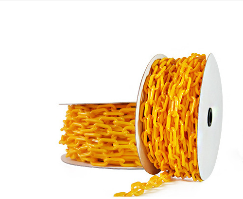 5M 6mm Plastic Chain Traffic Safe Warning Cone Chain Barrier Post Chain ...