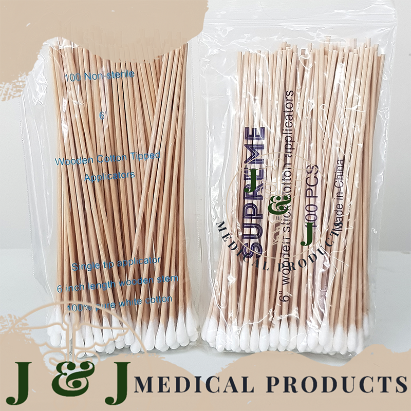 Long Cotton Swab Applicator Sticks Non-Sterile (Small Head / Big Head ...