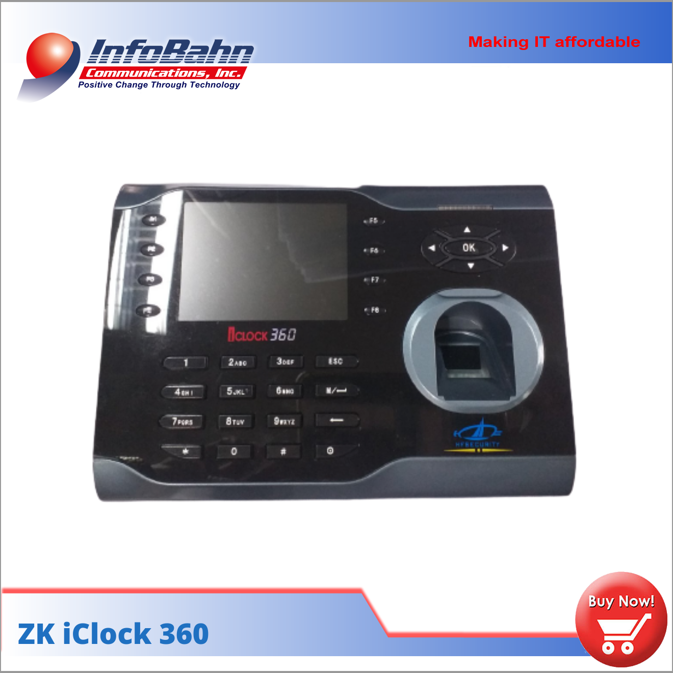 Clearance Sale: HF-ICLOCK-360 Fingerprint time attendance and access ...