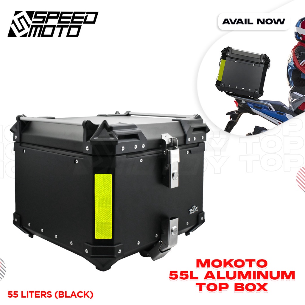 Promotions MOKOTO MOTORCYCLE HEAVY DUTY ALUMINUM TOP BOX TAIL BOX 55L ...