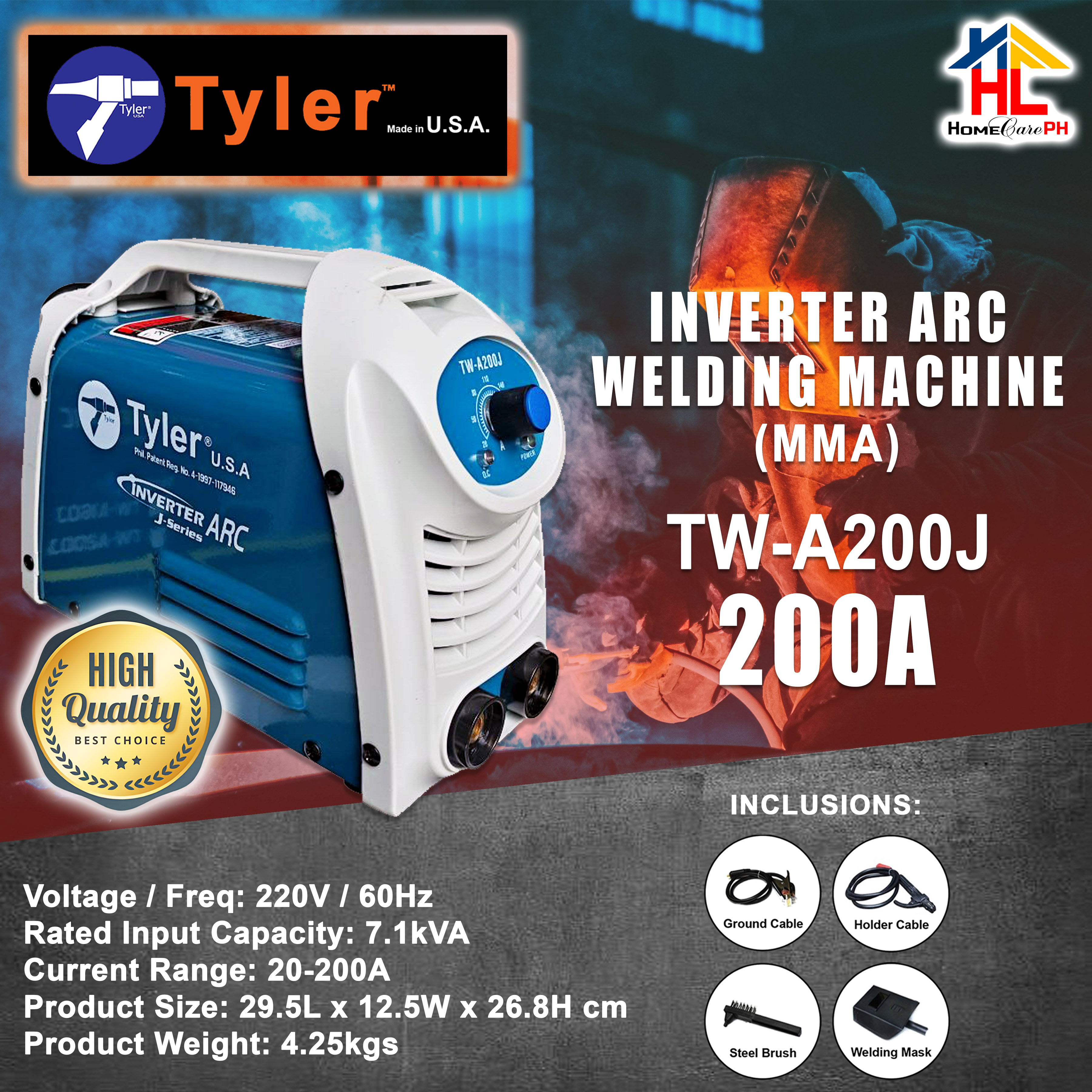 Tyler TW-A200J Inverter ARC Welding Machine MMA | Lazada PH