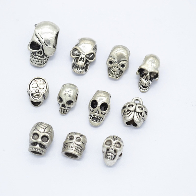 11pcs Mix Metal Skull Viking Hair Dread Braids Dreadlock Beard Beads ...