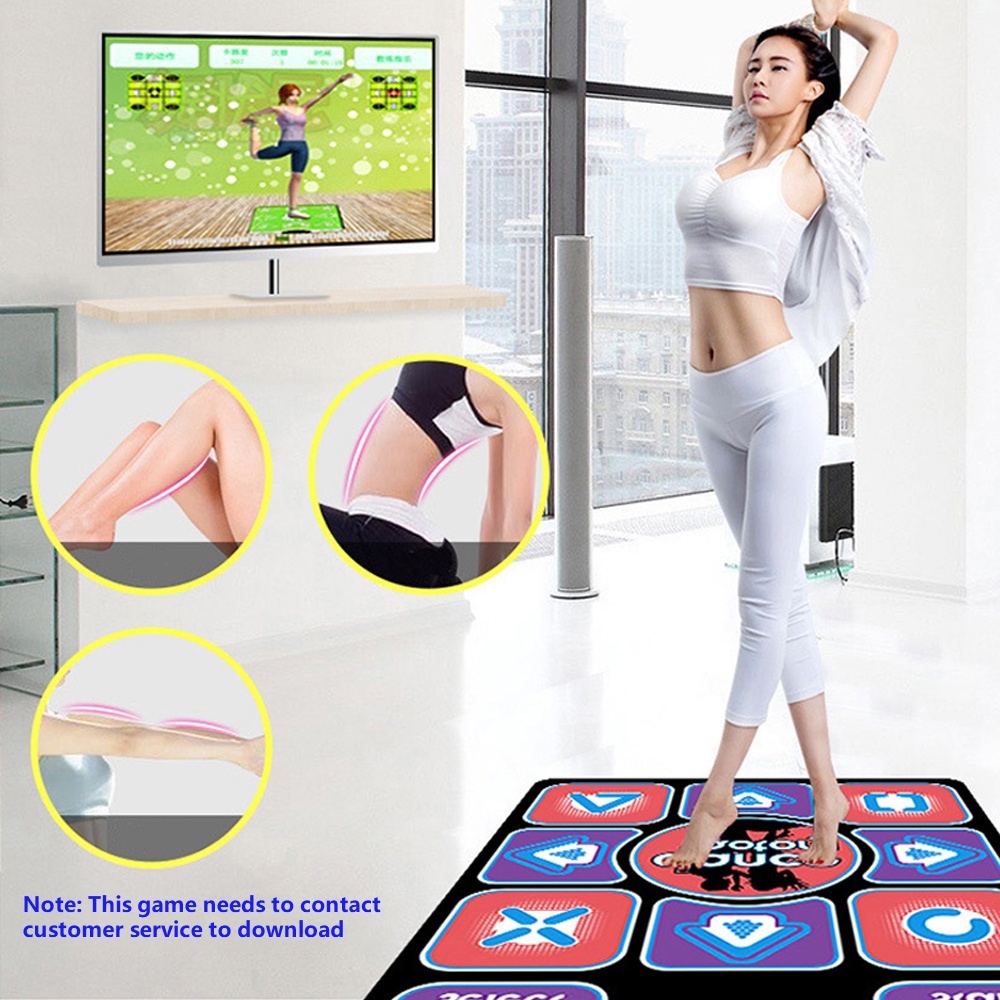 Double Dancing Mat Wireless TV with 2 Game Controller Dancing Pads with ...