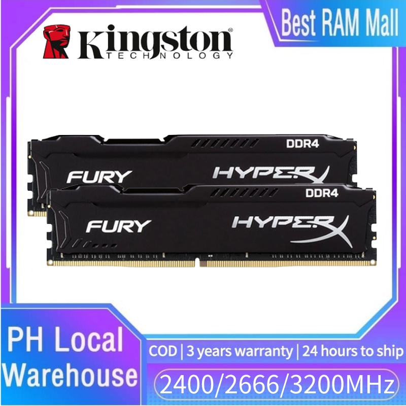 【Free shipping】Kingston Hyperx 8GB/16GB 2400/2666/3200MHZ DDR4 DIMM Desktop Memory for Intel CPU ...