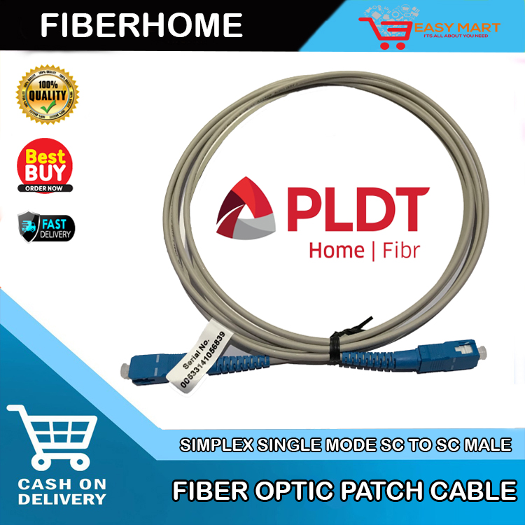 EasyMart PLDT MODEM FIBER HOME Optic Patch Cable 2M Simplex Single Mode ...