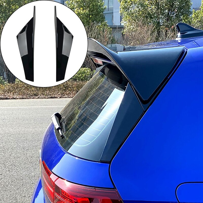 Glossy Black Vertical Rear Window Side Spoiler Wing For-Golf 8 MK8 2020 ...
