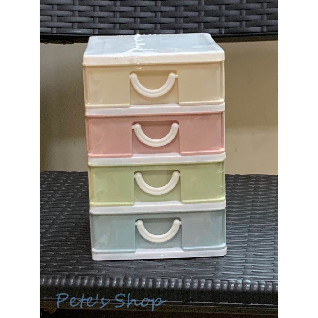 Mini Drawer Desk Storage Boxes Plastic Boxes 4 Layers | Lazada PH