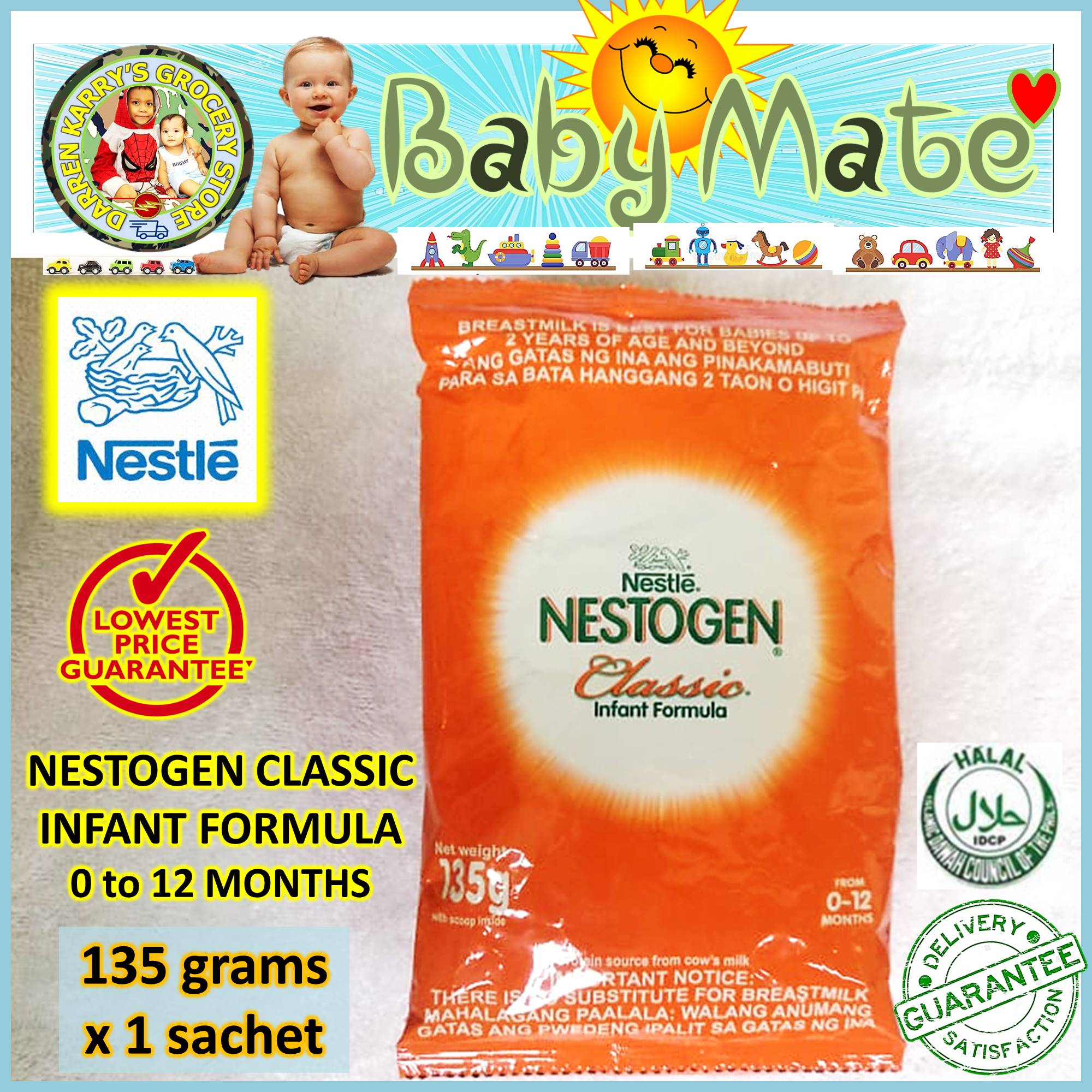 Nestogen Classic 135 Grams X 1 Sachet From 0 To 12 Months Infant Baby