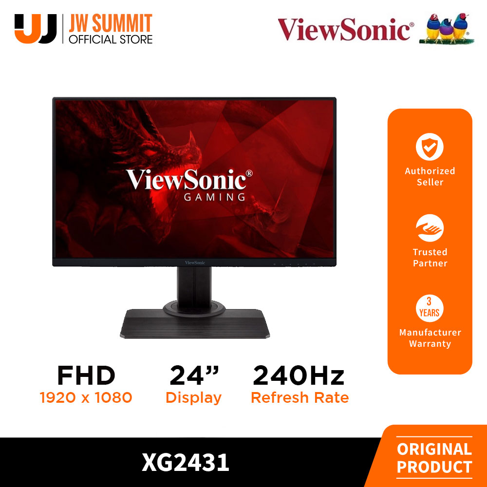 ViewSonic XG2431 24" FHD 1920 x 1080 240Hz 0.5ms MPRT Blur Busters 2.0 ...
