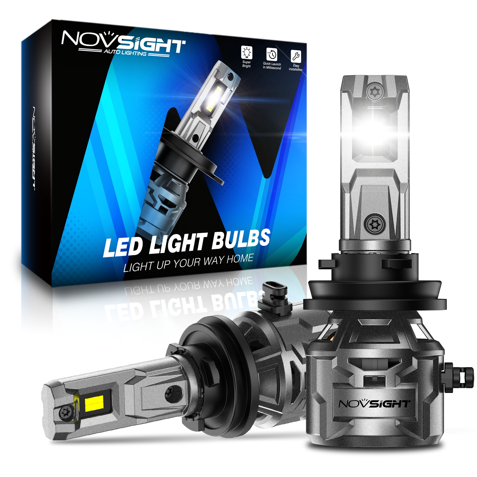 Novsight 2 PCS N81 100W / pair 20000LM LED Car Headligh Fog Light Plug ...