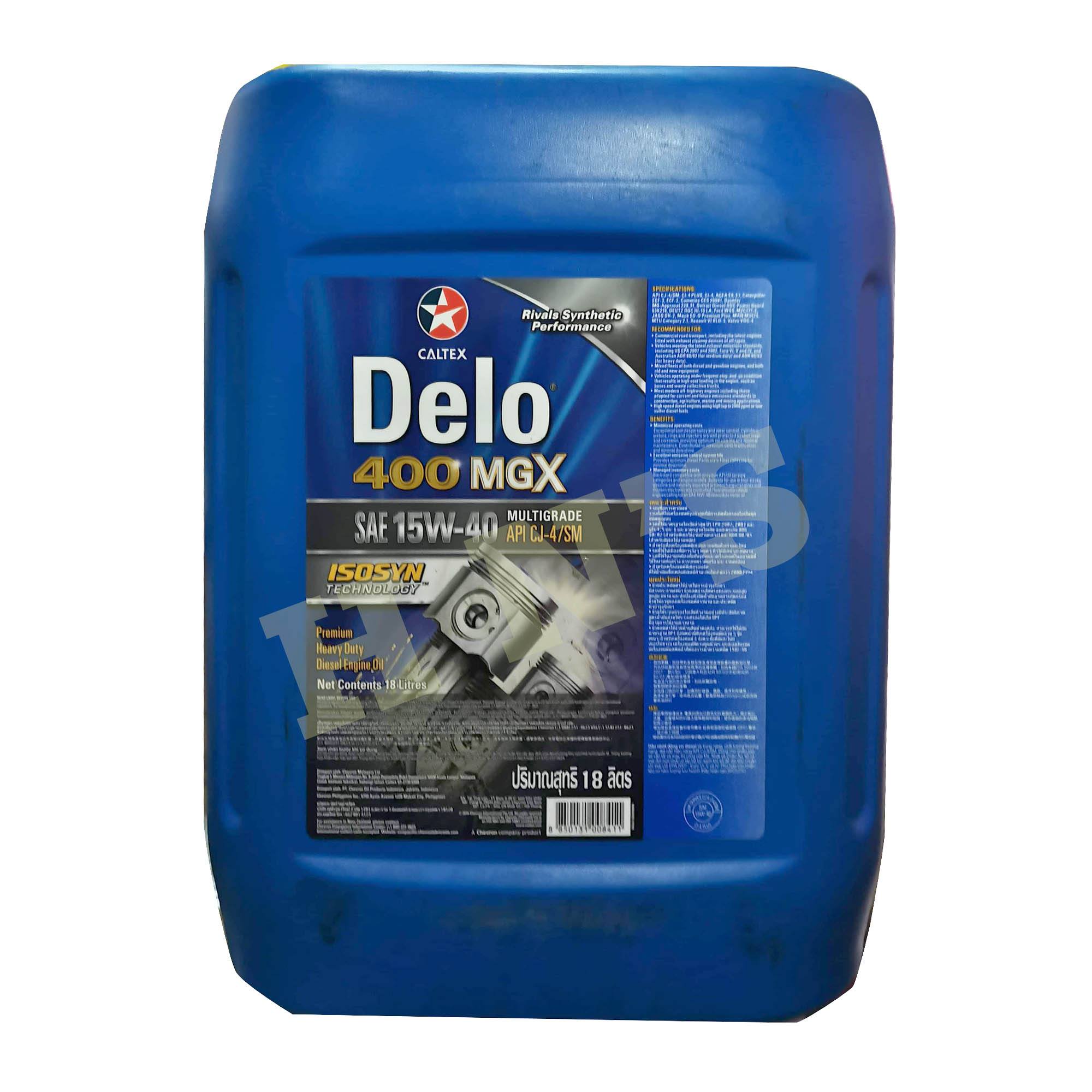 Caltex Delo® 400 MGX Multigrade SAE 15W-40 18 Liters High Speed Engine ...