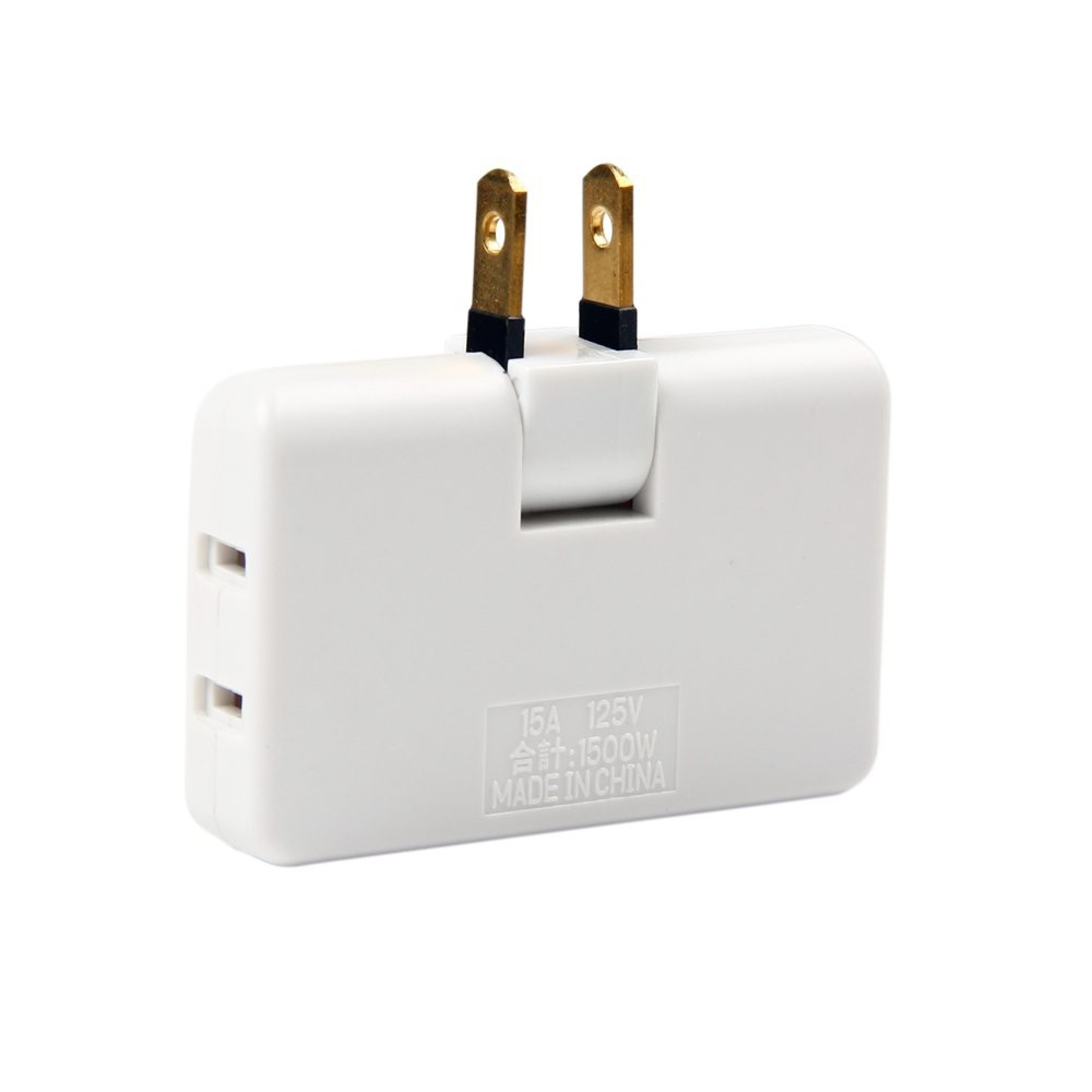 3 Outlet Swivel Grounded AC Power Electrical Plugs Sockets Adapter ...