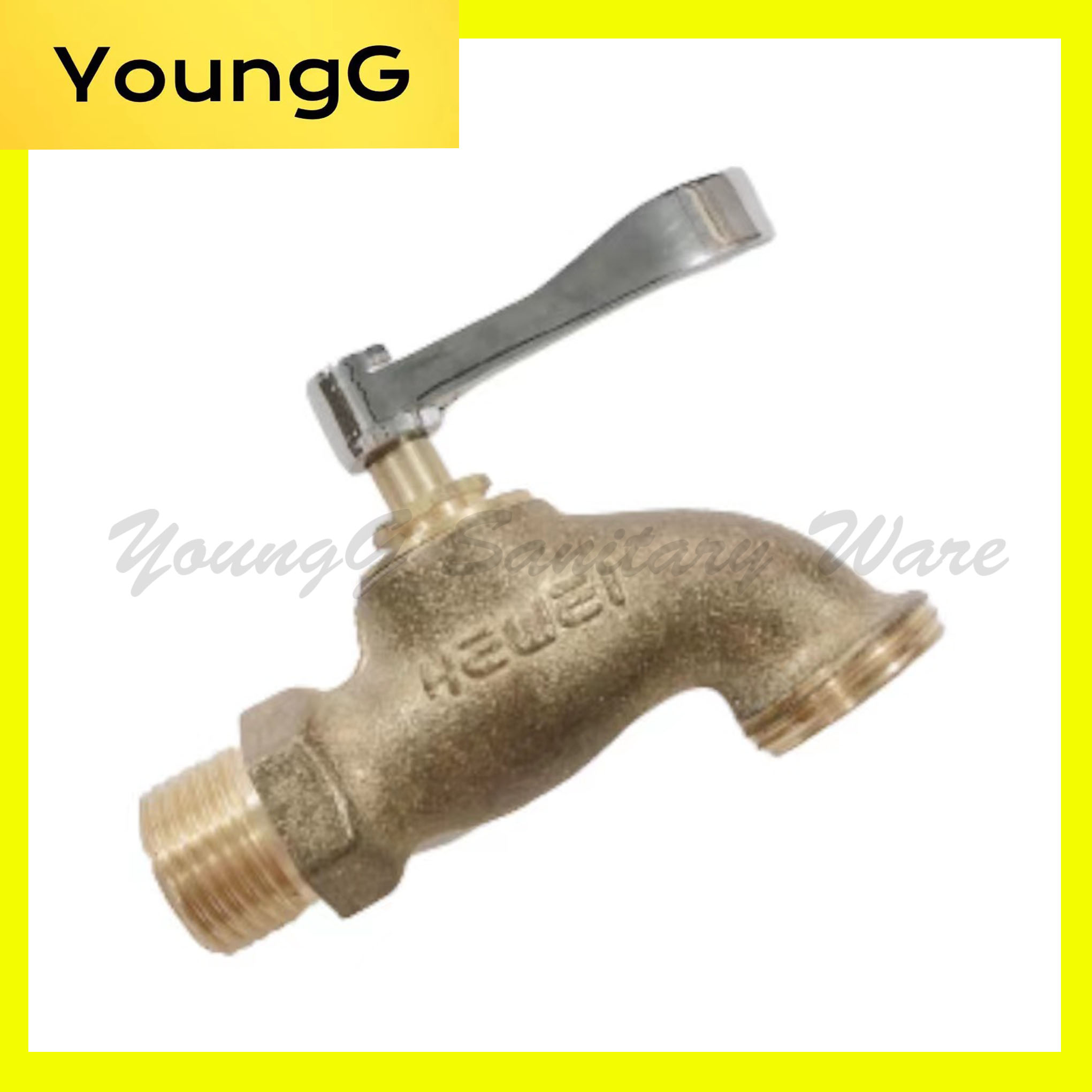 All Copper Faucet Outdoor Washing Machine Mop Faucet hose Bibb 1/2 ...