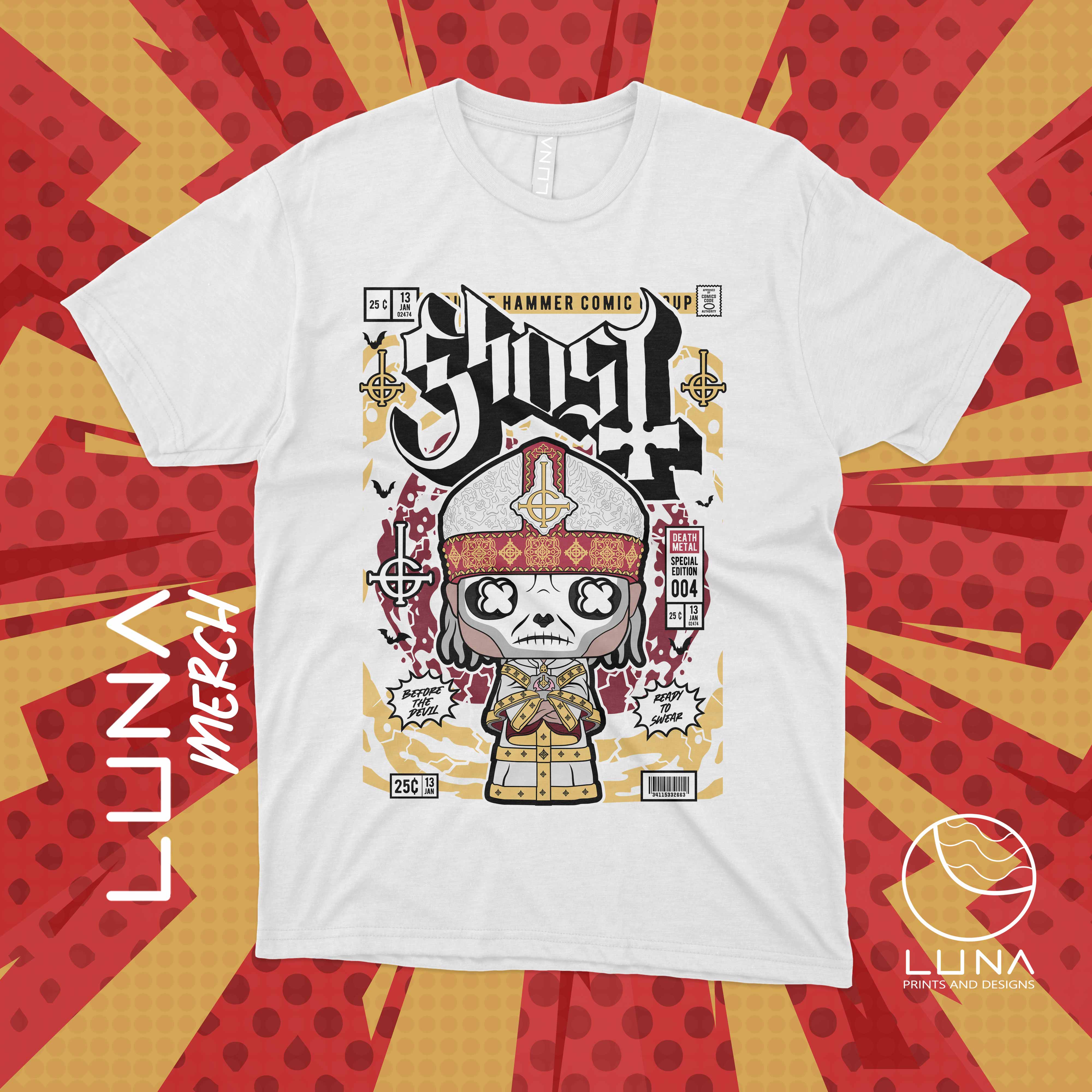 Pop Art- Ghost Band (Tobias Forge) Funko pop Chibi Shirt - The Luna ...