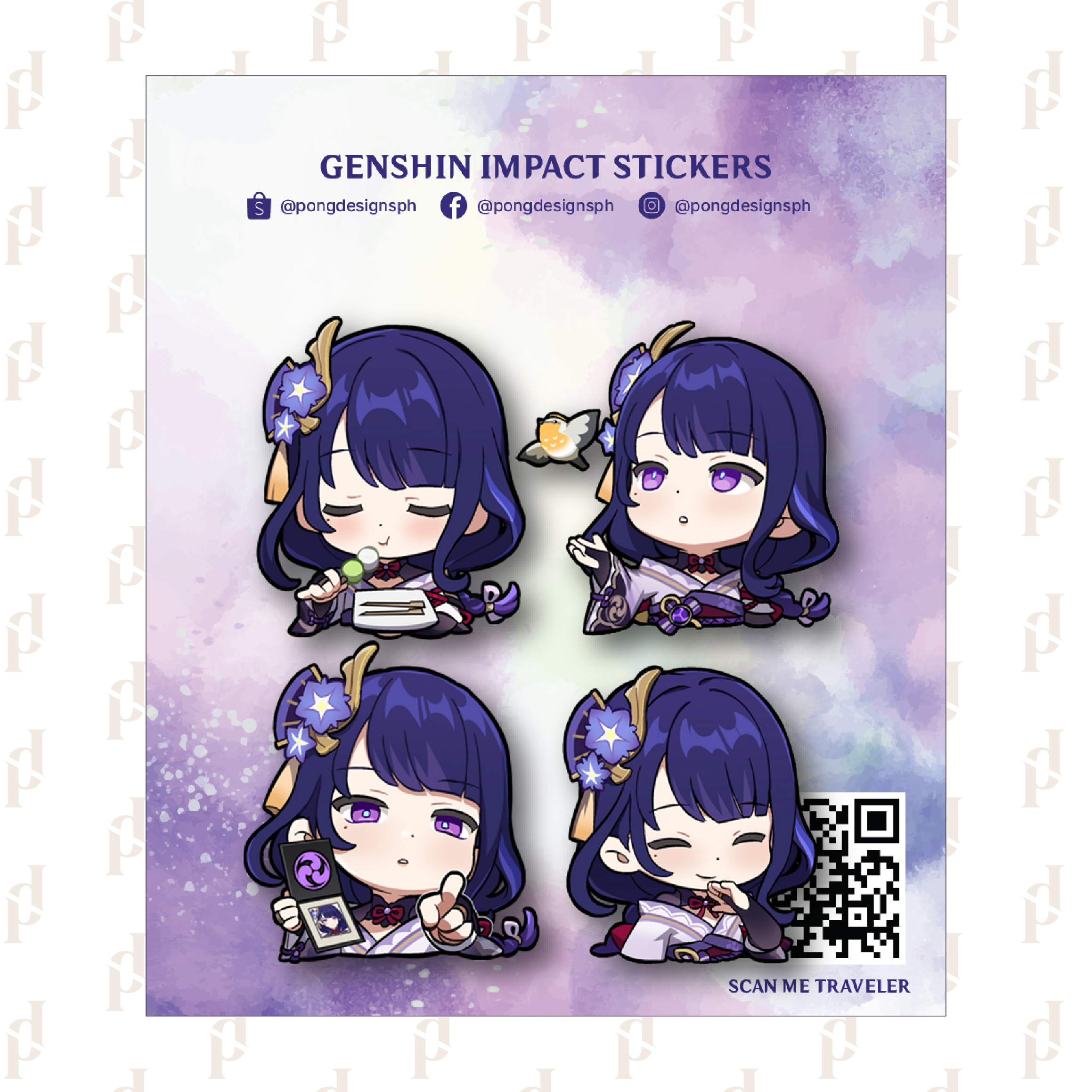 Genshin Impact Sticker - Inazuma Character Edition - Broken Glass ...