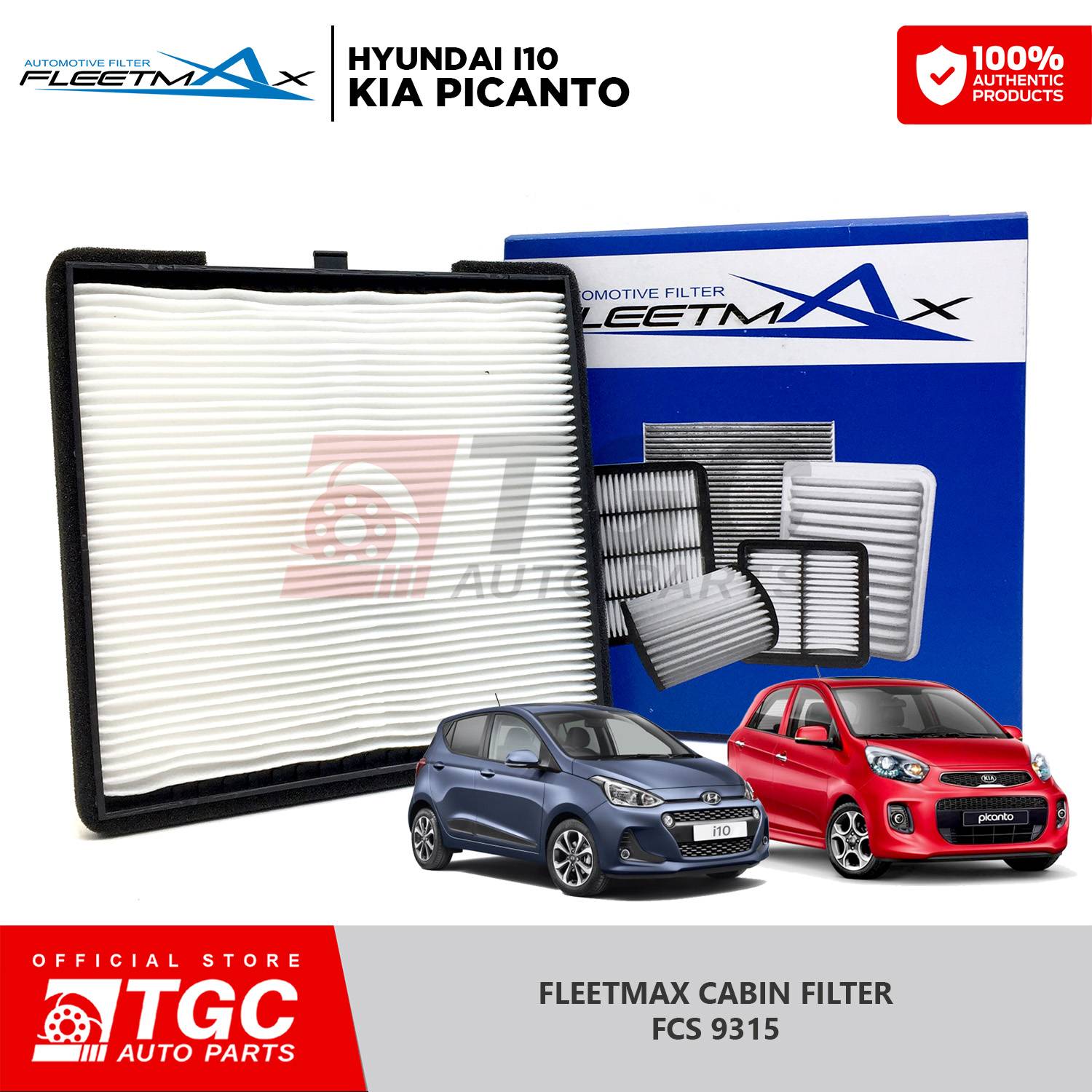 Fleetmax Cabin Filter for Kia Picanto Hyundai i10 Hyundai Eon 2004 ...