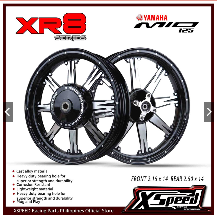 XSPEED MAGS XR8 FOR Mio 125 / M3 / MXI ( 4 holes ) | Xspeed Philippines ...