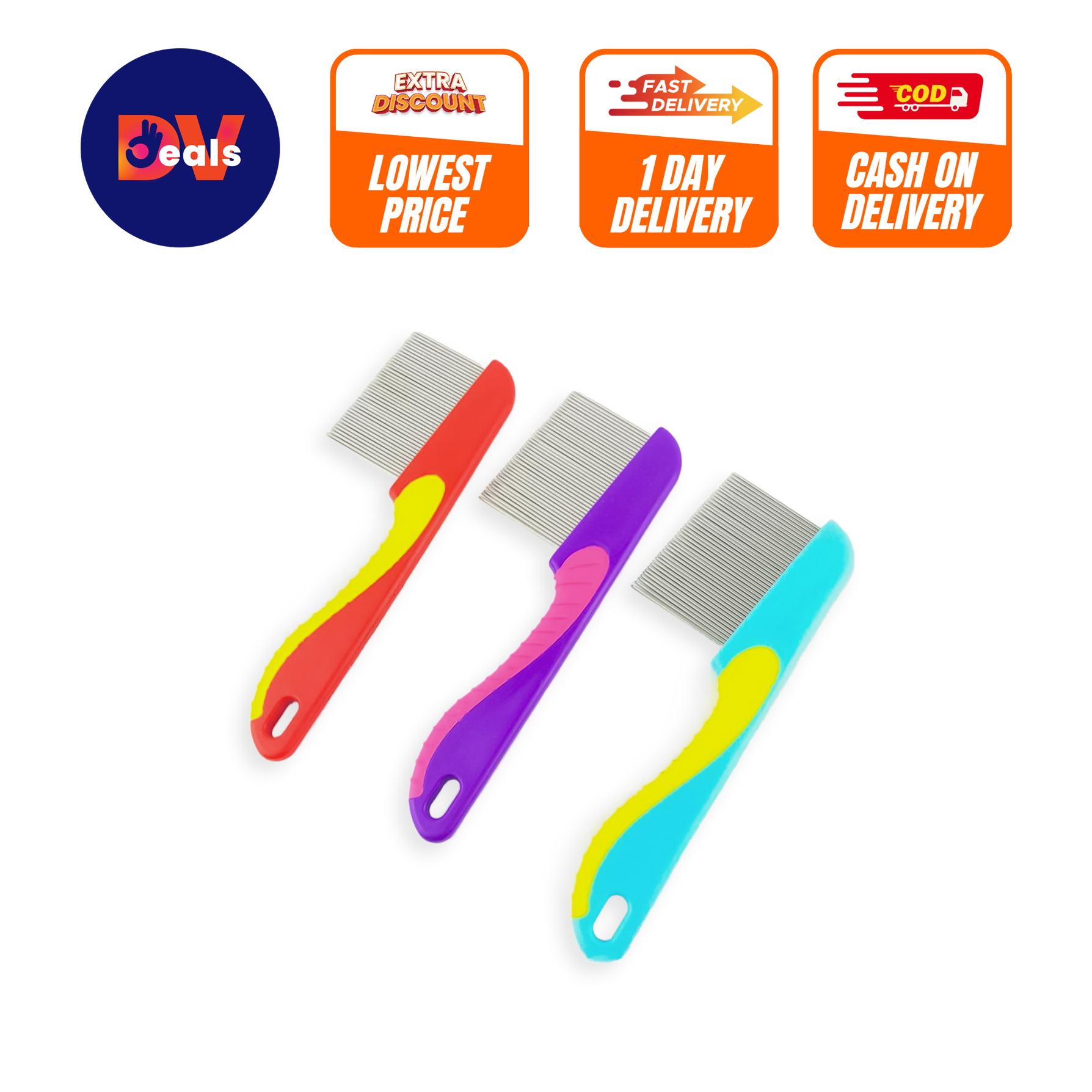 DVDeals Magic Lice Comb Metal Suyod Hair Harrow Hygiene Kit suklay neat ...