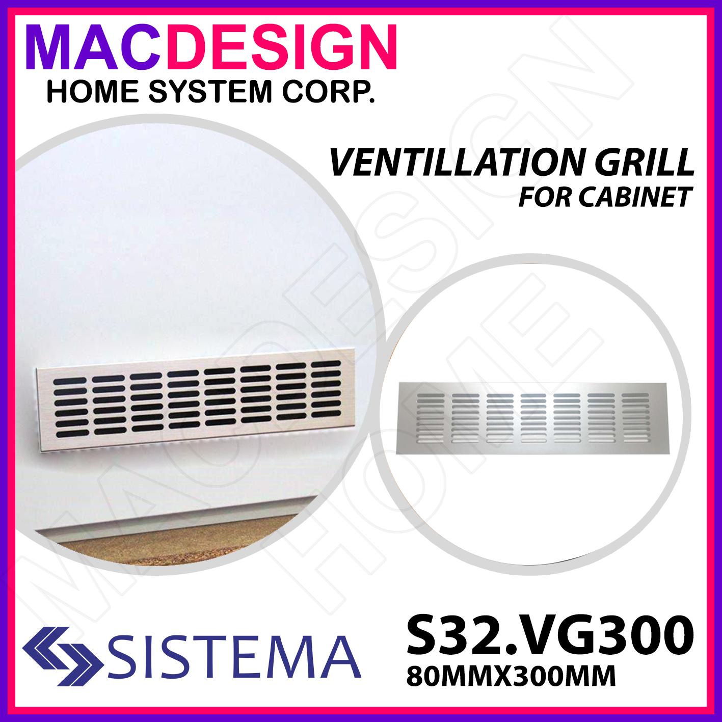 Sistema VG300 Ventillation Grill Aluminum for Cabinet MACDESIGN HOME ...
