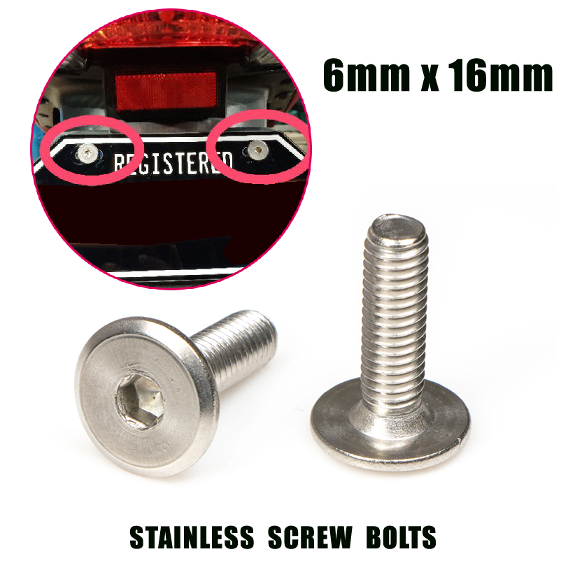 6mm x 16mm Screw Bolts Stainless Steel Allen Type good for Plate Number ...