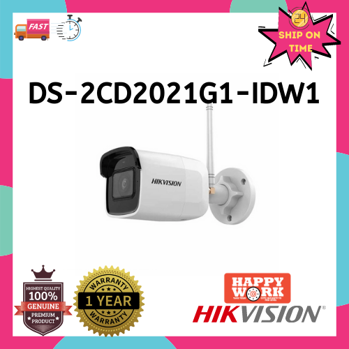 IP WiFi Camera Hikvision Exir DS-2CD2021G1-IDW1 2.8mm 2 MP EXIR Wireless IR Fixed Network Bullet ...