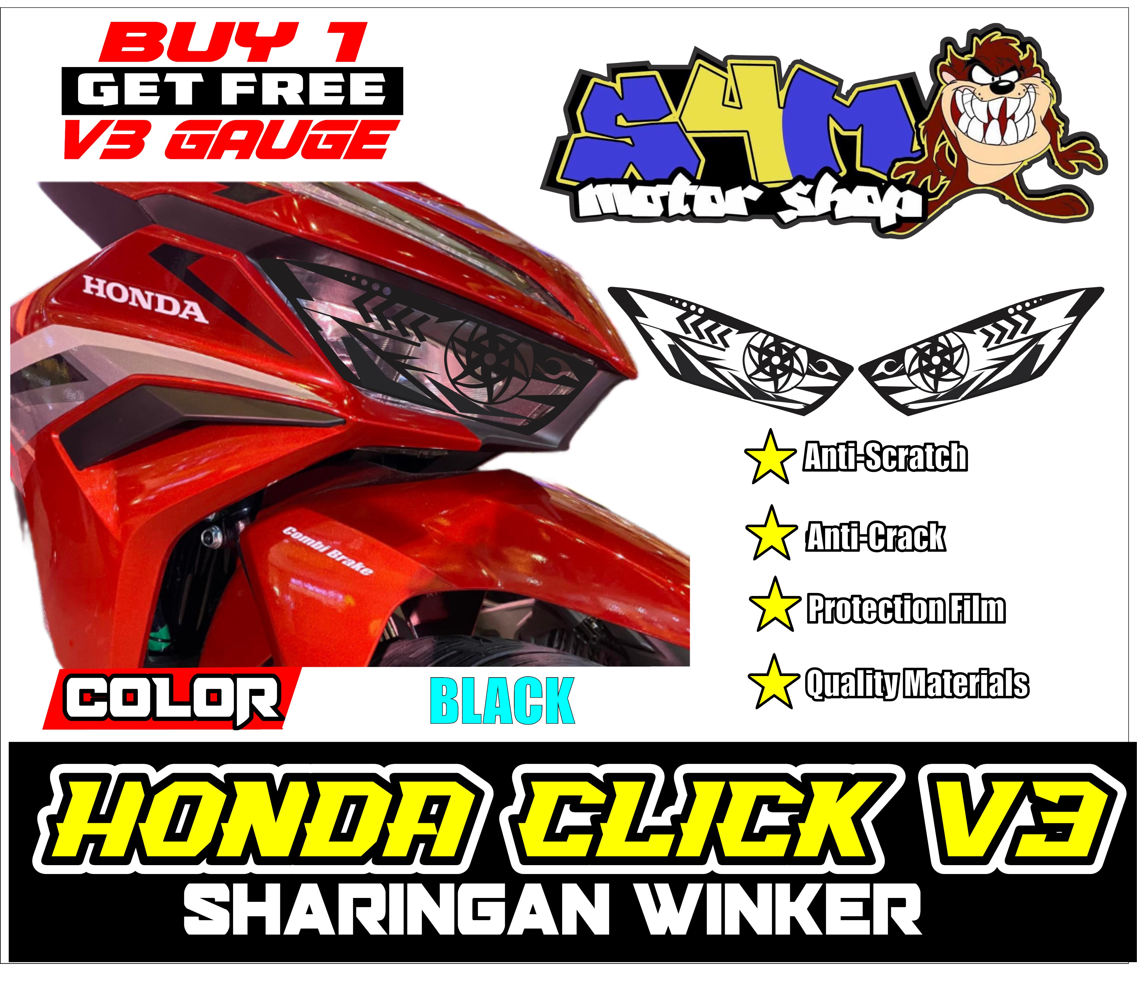 HONDA CLICK 125 V1 V2 V3 Sharingan Winker (Plug-and-play) FREE Click v1 ...