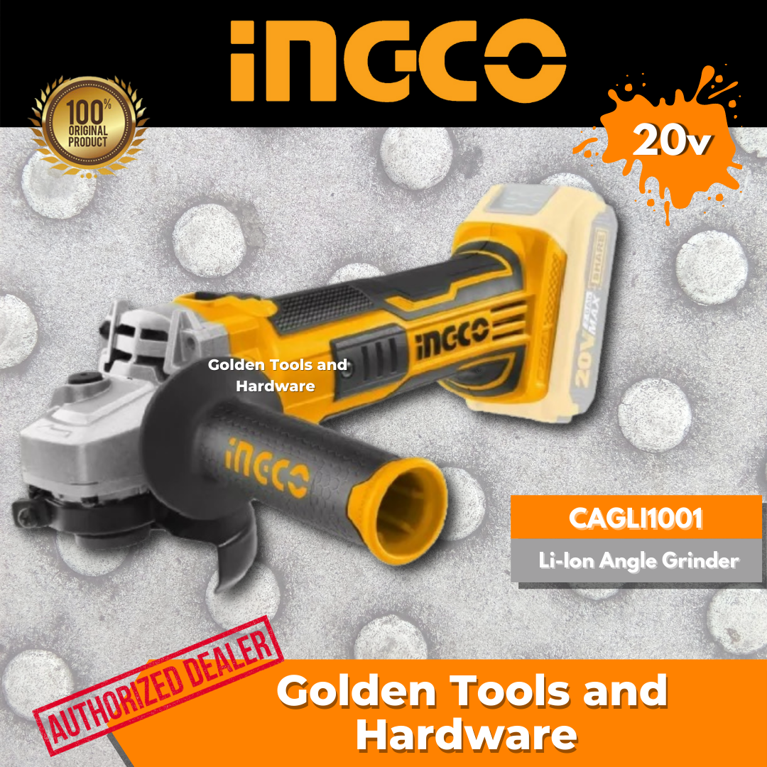 INGCO CAGLI1001 Lithium-Ion Angle Grinder 20V [GOLDEN | ICT] | Lazada PH