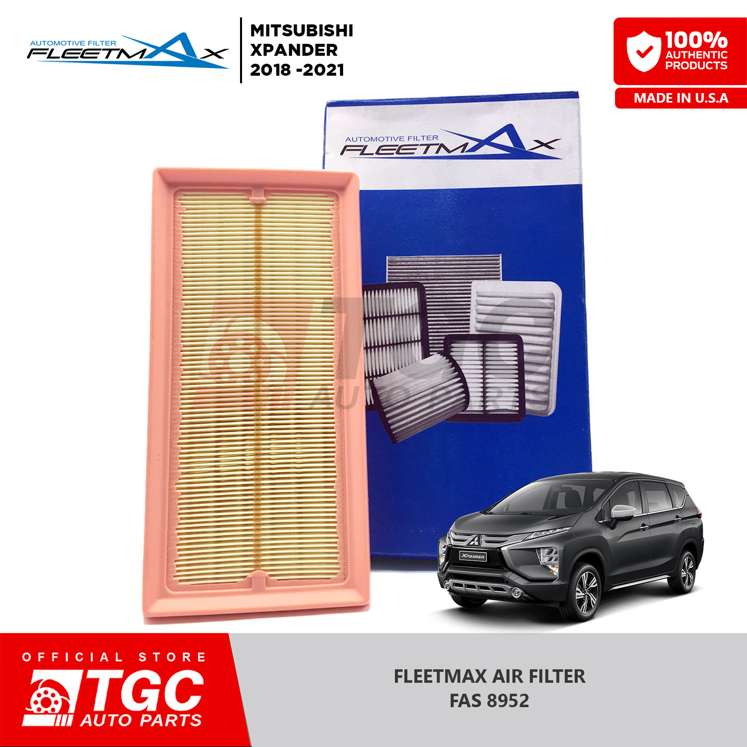 Fleetmax Air Filter / Air Cleaner MITSUBISHI XPANDER 2018 -2021 FAS8952 ...