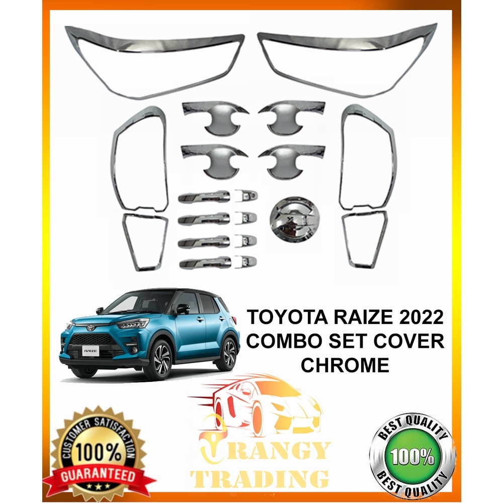 Toyota Raize 2022 to 2023 Garnish Combo Set Cover W/ or W/O Side Mirror ...