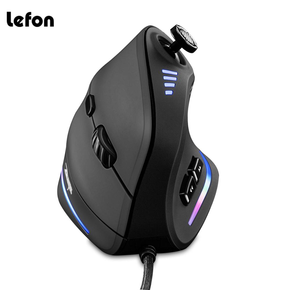 ZELOTES Vertical Gaming Mouse Wired RGB Ergonomic USB Wired Mouse ...