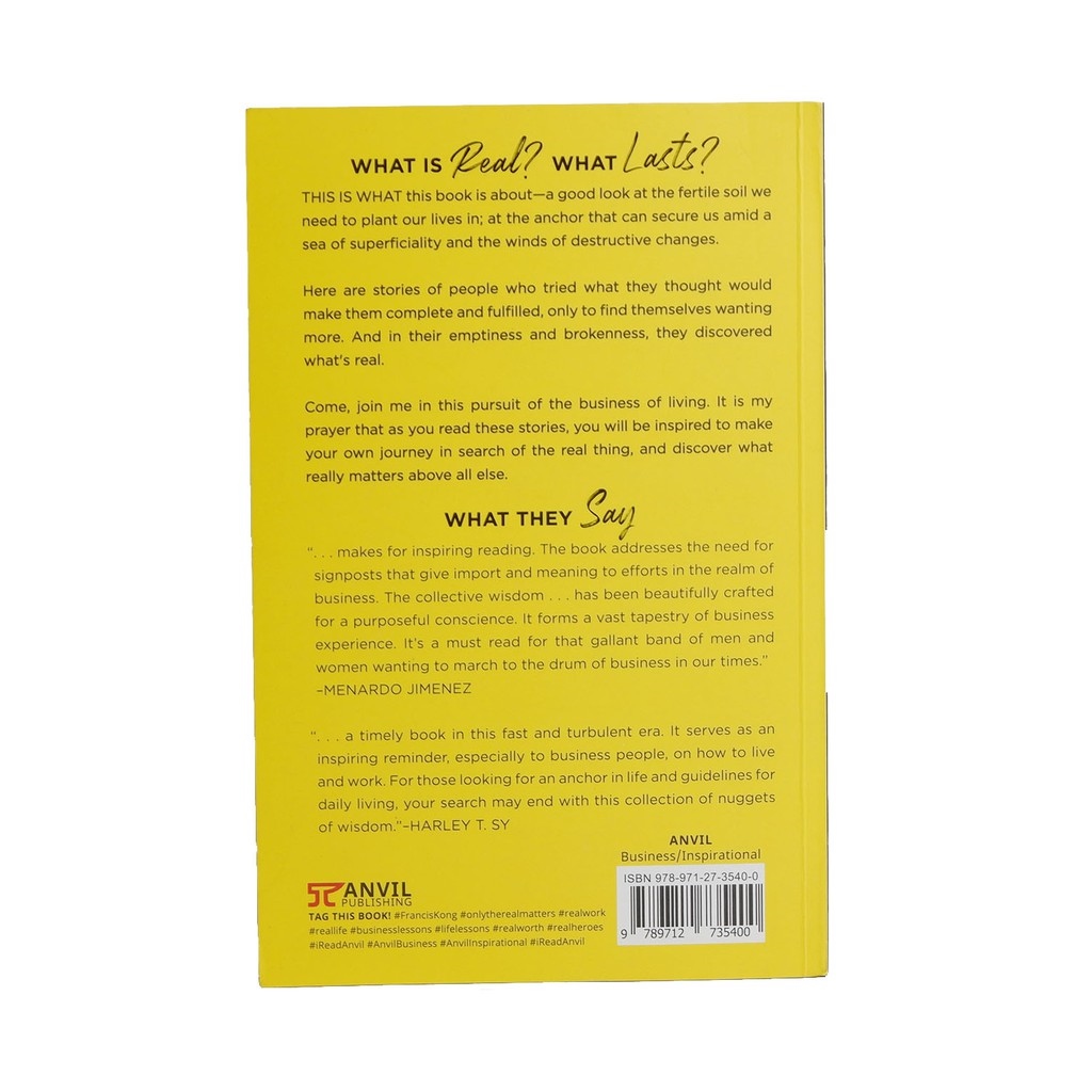 Only the Real Matters by Francis Kong | Lazada PH