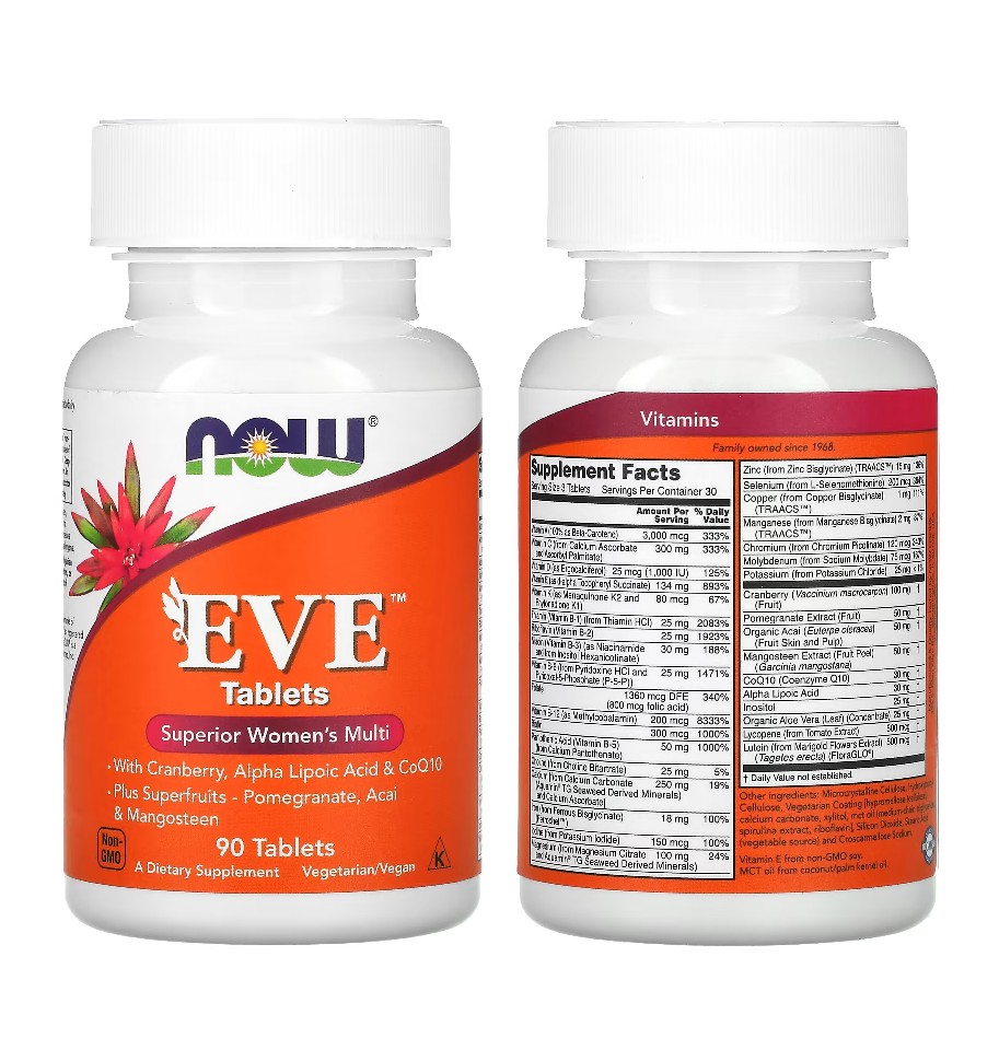 Now Foods EVE Superior Women's Multi 90 or 180 Softgels or Tablets ...