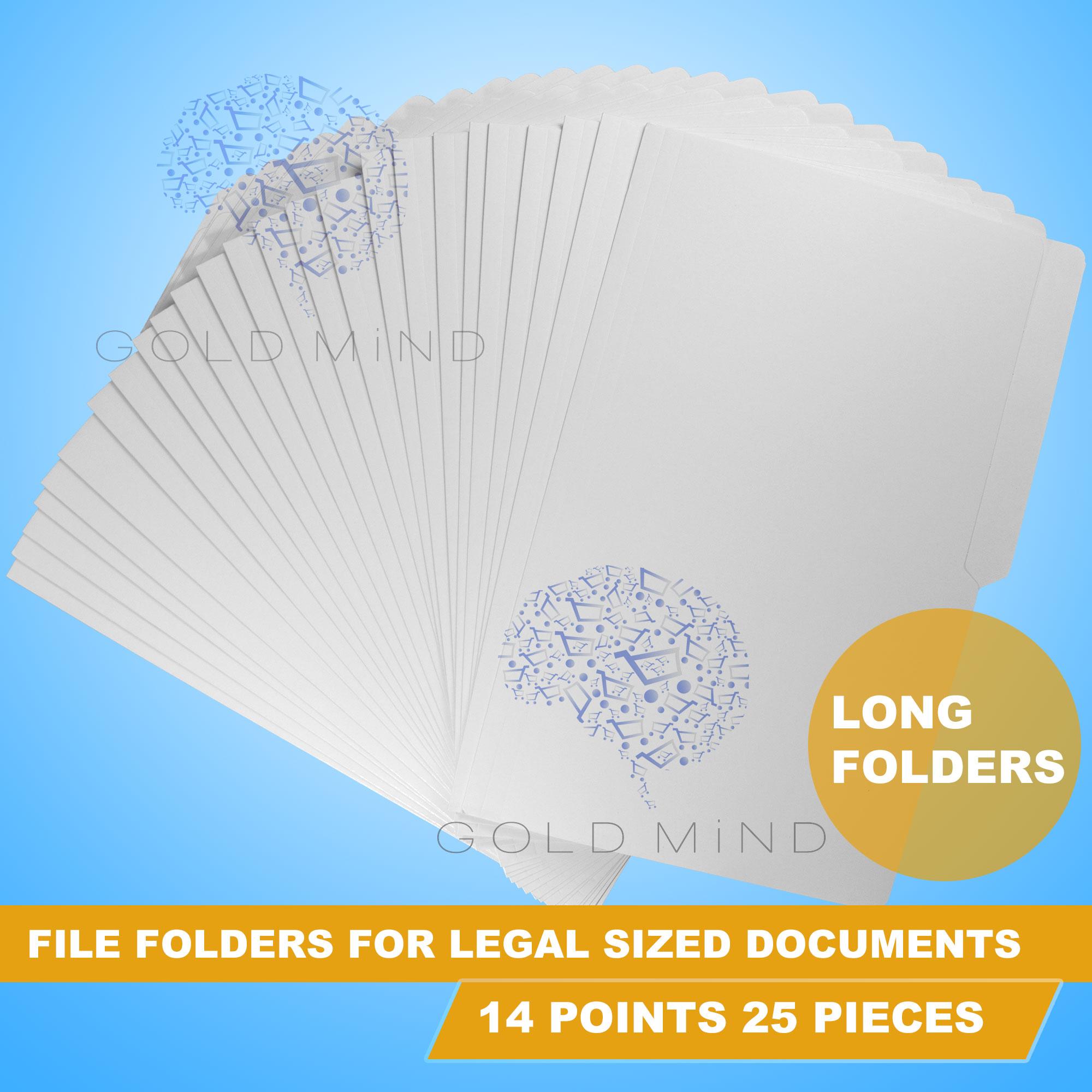 Long Folder / File Folders for Legal Sized Documents : 25 pieces - Gold ...