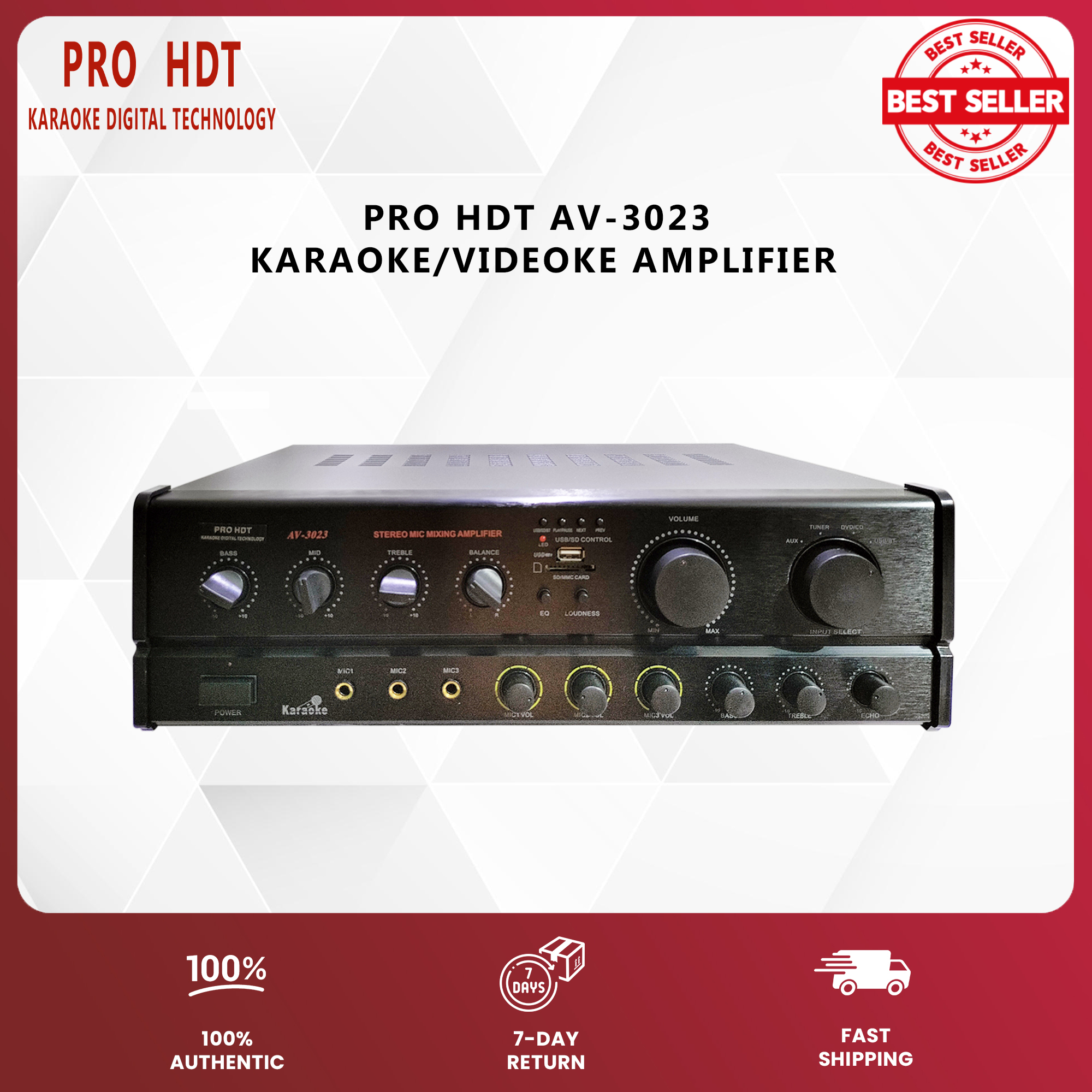 Original Vedioke AmplifierPRO-HDT (AV-3023) -350W x 2 Channel ...
