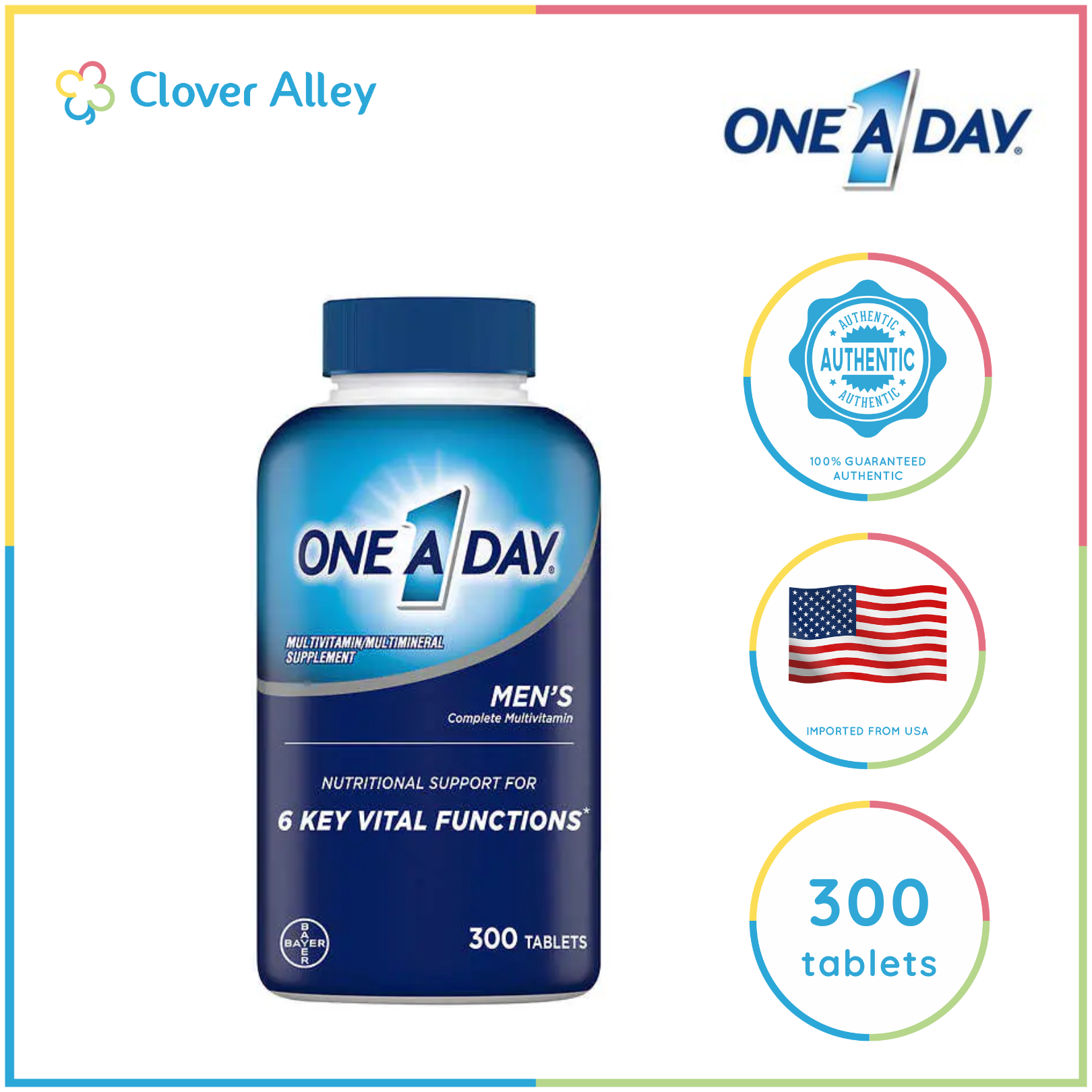 One a Day Multivitamins for Men, 300 tablets (11/2025 expiry) | Lazada PH