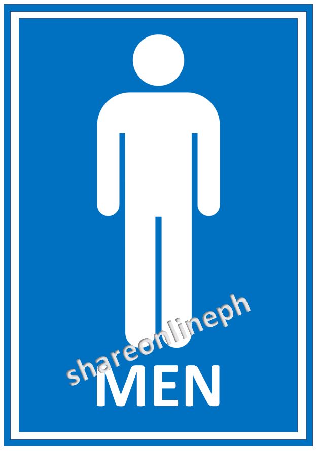Men Laminated Signage Sign Boards Signages Gentlemen lalaki | Lazada PH