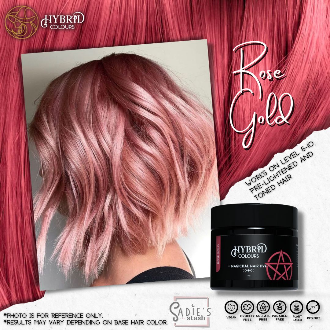 ROSE GOLD Magickal Hair Dye or Set by HYBRID COLOURS [Vegan & Cruelty ...