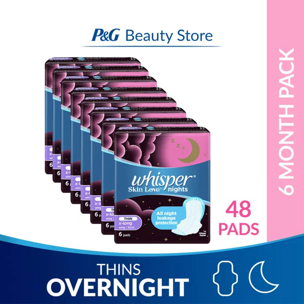 Whisper Skin Love All Night Ultra Slim 6s 6 Month Pack | Lazada PH