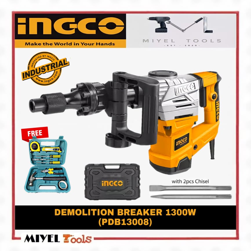 INGCO Demolition Breaker 1300W (PDB13008) w/ FREE TOOLSET | Lazada PH