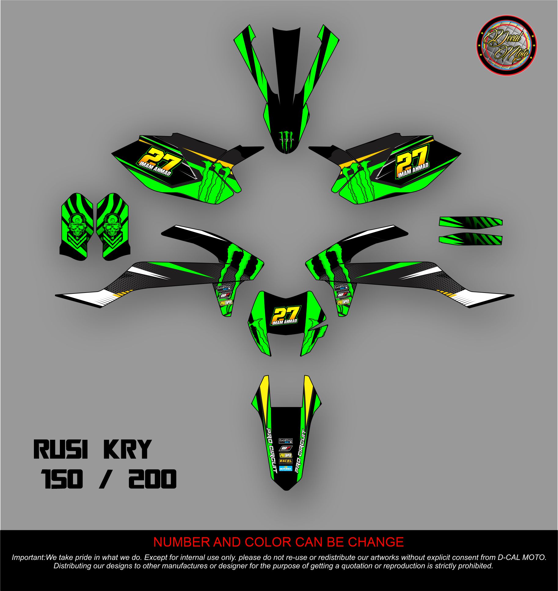 Decals, Sticker, Motorcycle, Decals Sticker for RUSI KRY 150/200new ...