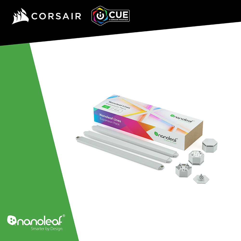 Nanoleaf Lines Expansion Pack, Backlit Modular Lighting Music ...