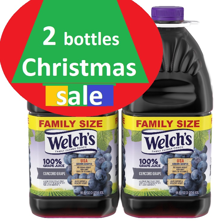 Welch's 100% Grape Juice Concord Grape 96 fl oz Welch Family Size ...