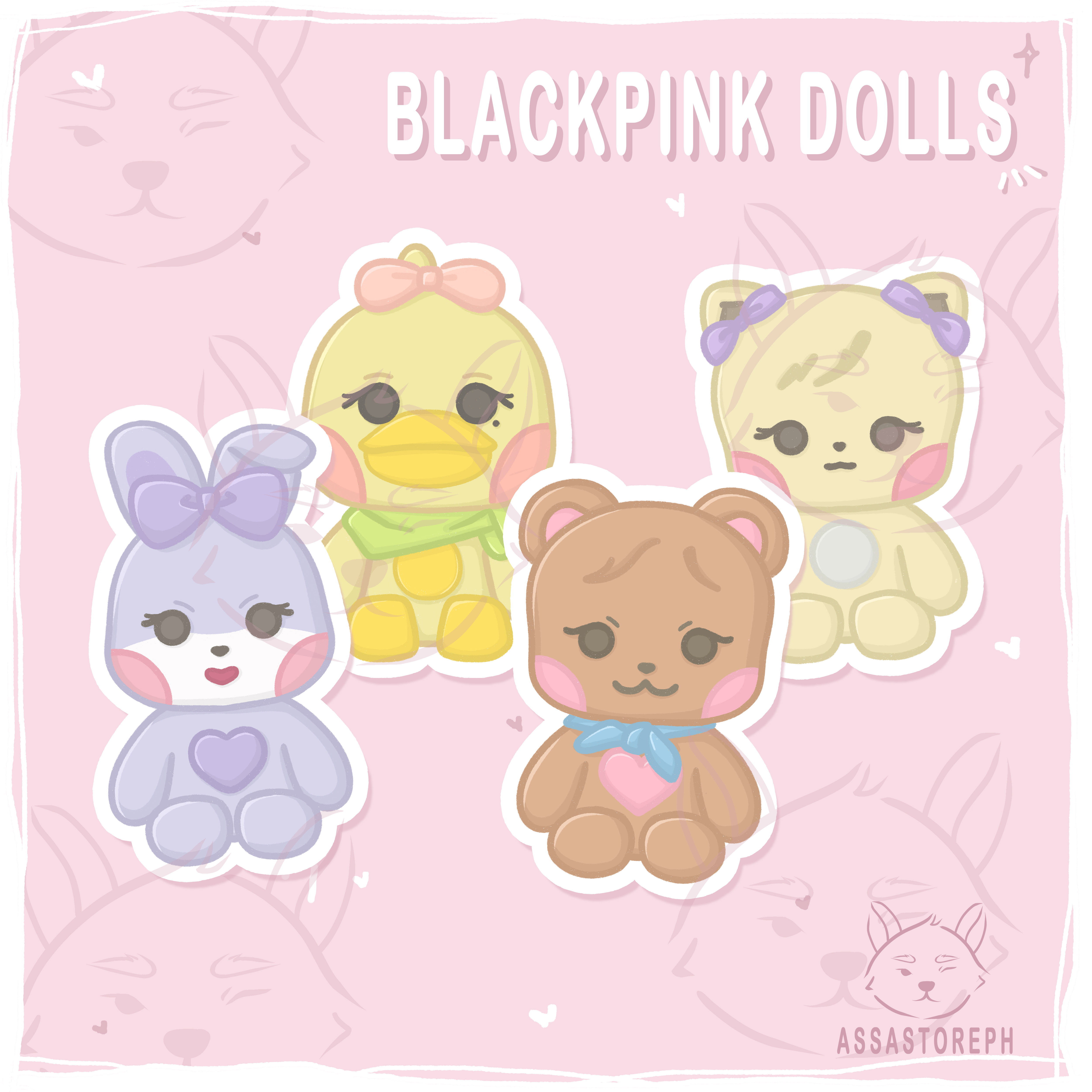 BP BLACKPINK Doll Cute Sticker Fanart | Assastoreph | Lazada