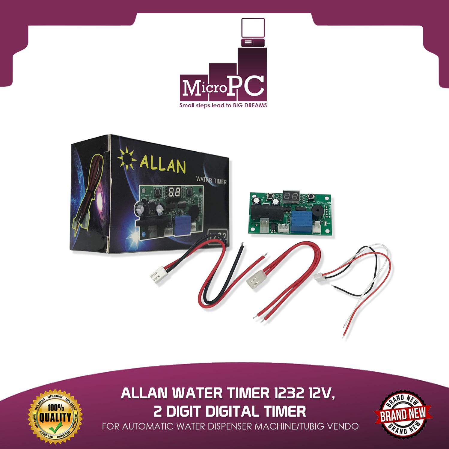 ALLAN WATER TIMER 1232 12V, 2 DIGIT DIGITAL TIMER, FOR AUTOMATIC WATER ...