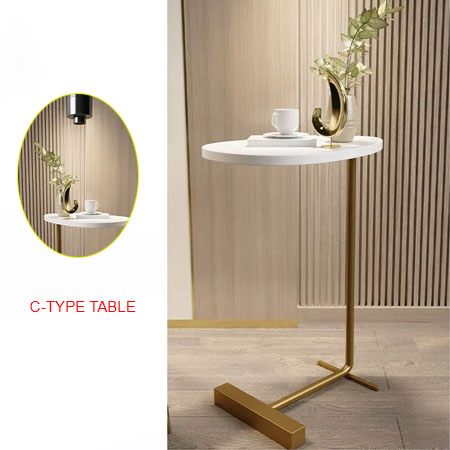 C-TYPE WOOD TABLE - Mini Coffee Side Table Bed Side Breakfast Table Tea ...