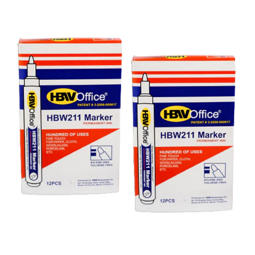 "GREAT LOVE" 211 Permanent Marker HBW 12pcs./box (BLACK) | Lazada PH